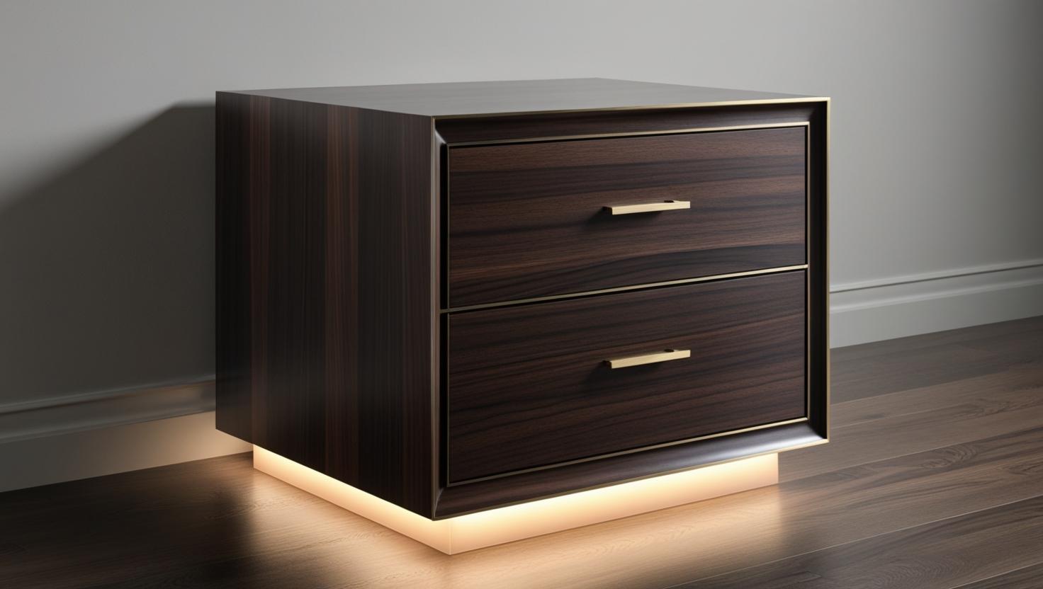 floating wooden nightstand – Sable & Spruce